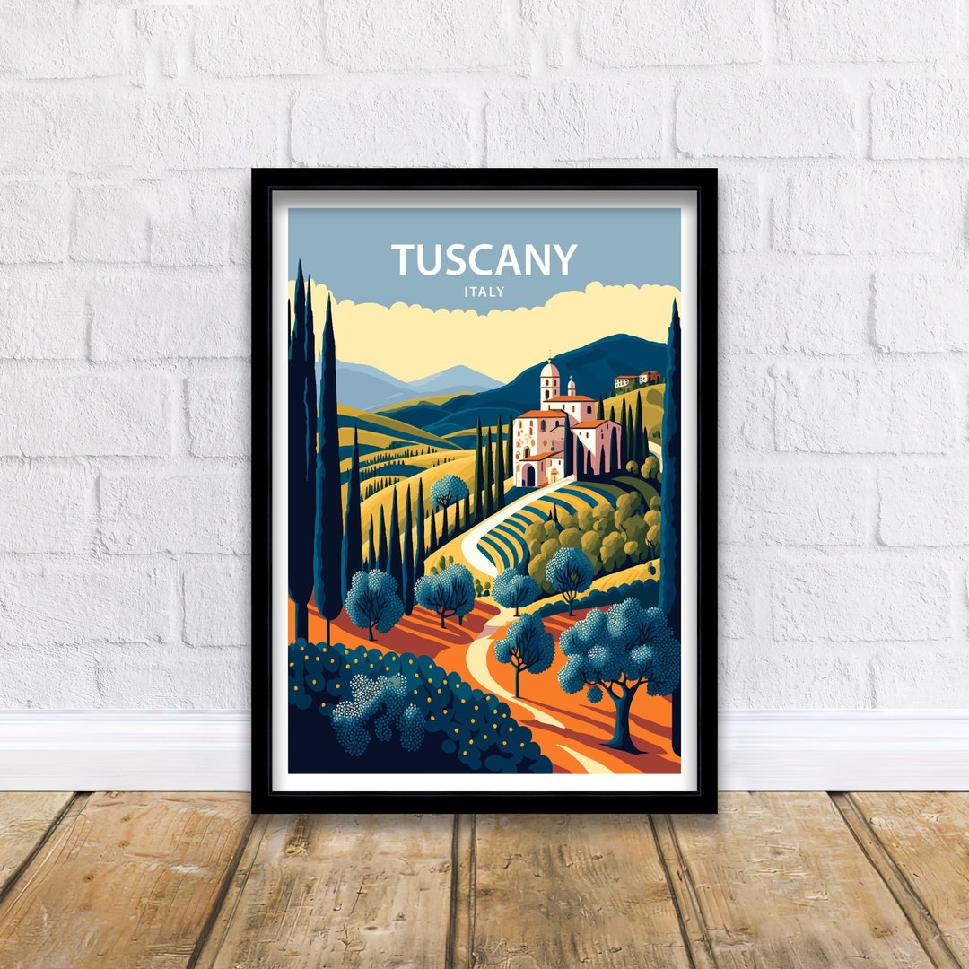 Tuscany Art Print | Tuscany Print | Italy Wall Art | Italy Poster ...