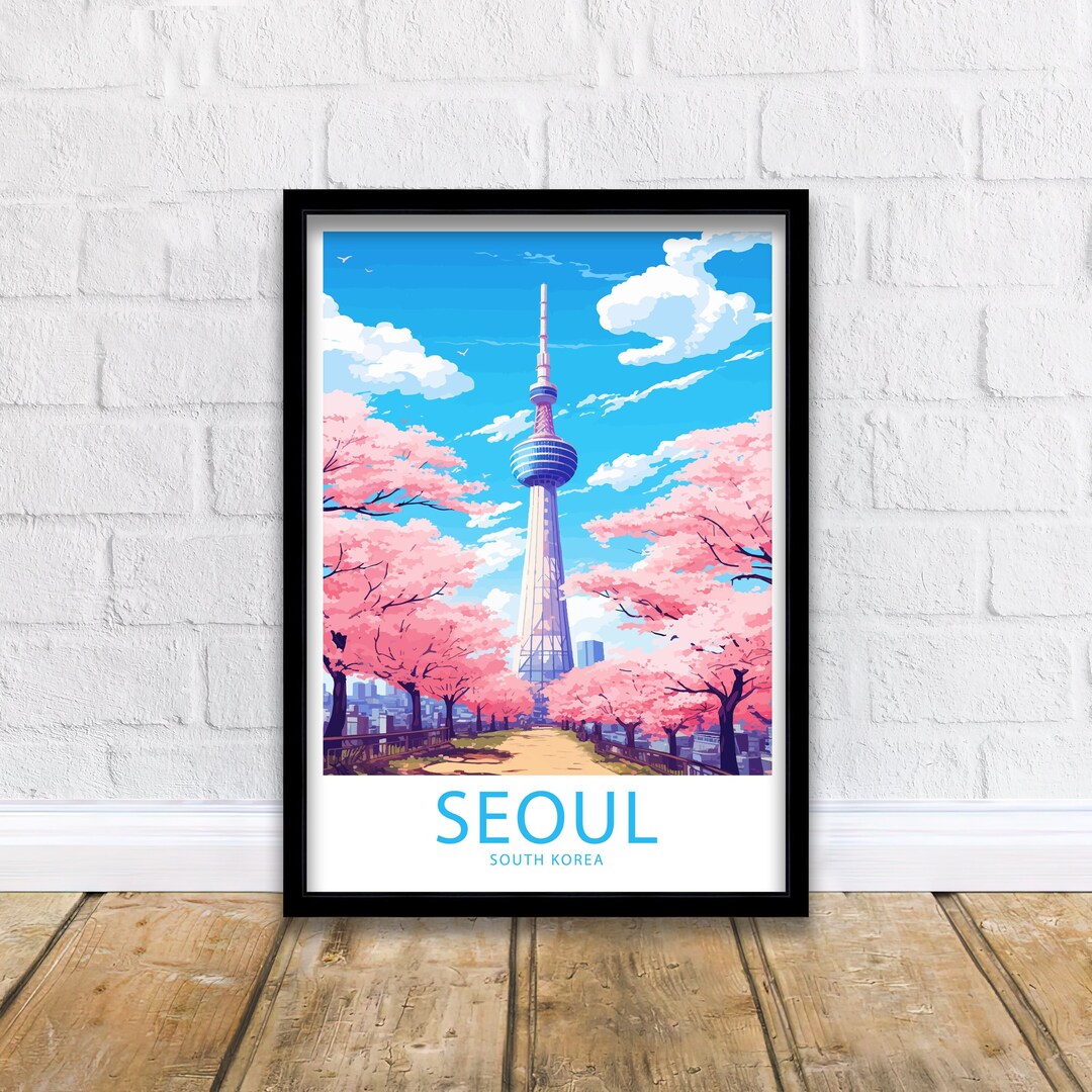 Seoul Print Seoul South Korea Poster Home Décor Seoul South Korea Wall ...