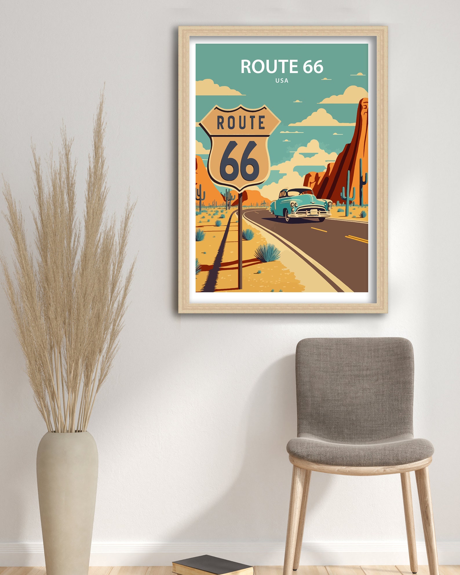 Route 66 Art Print | Route 66 | Route 66 Wall Decor| Route 66 Print ...