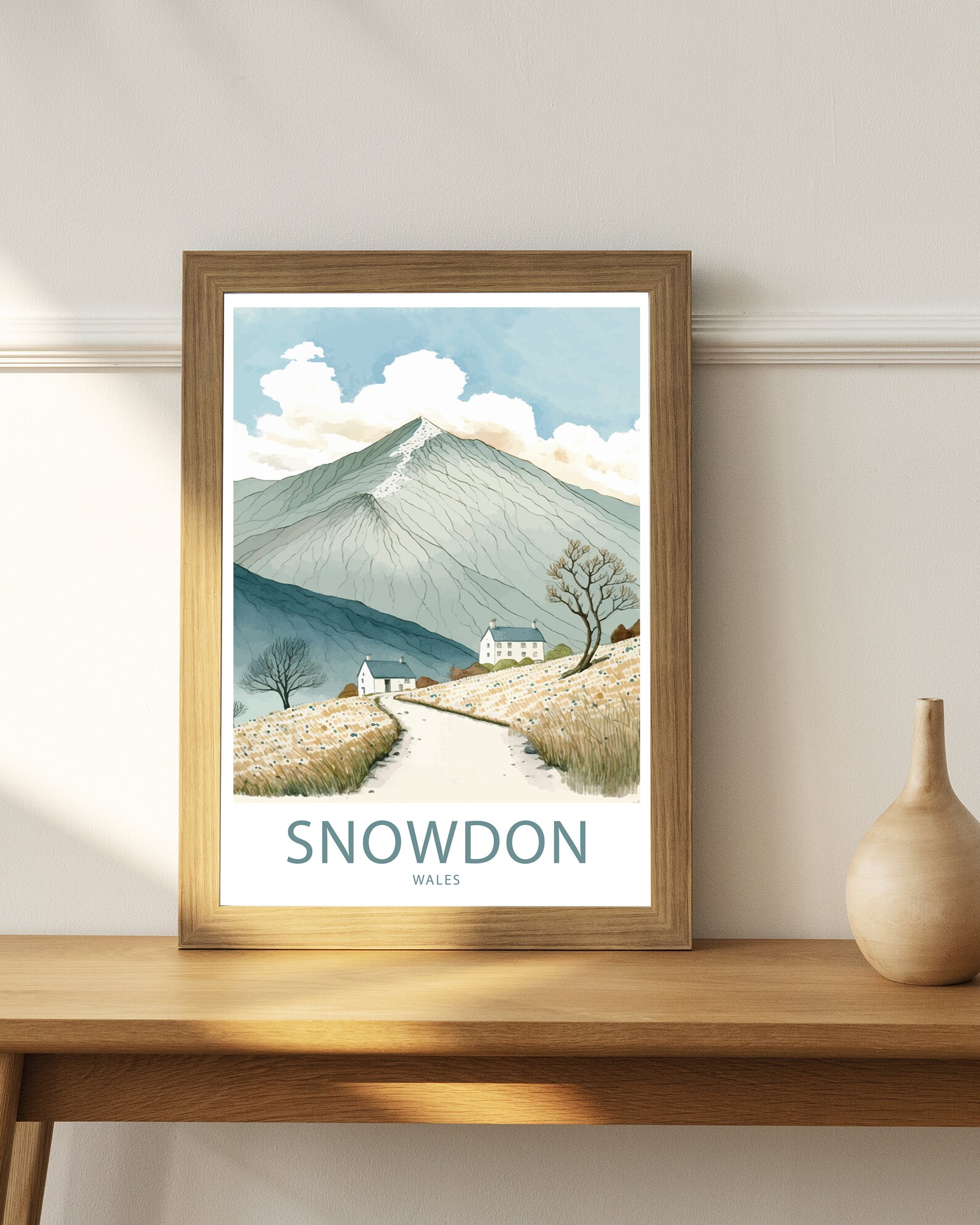 Snowdon Travel Print Wall Art Snowdon Travel Poster Gift for Snowdon ...