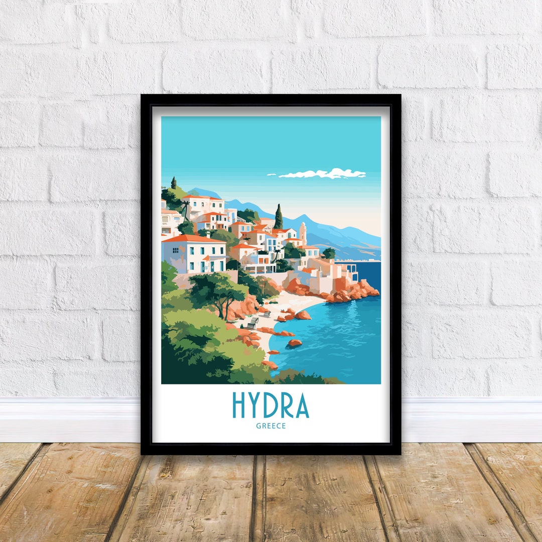 Hydra Travel Print Hydra Greece Poster Home Décor Hydra Greece Print ...