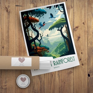 Amazon Rainforest Travel Print| Rainforest | Amazon Rainforest Poster ...