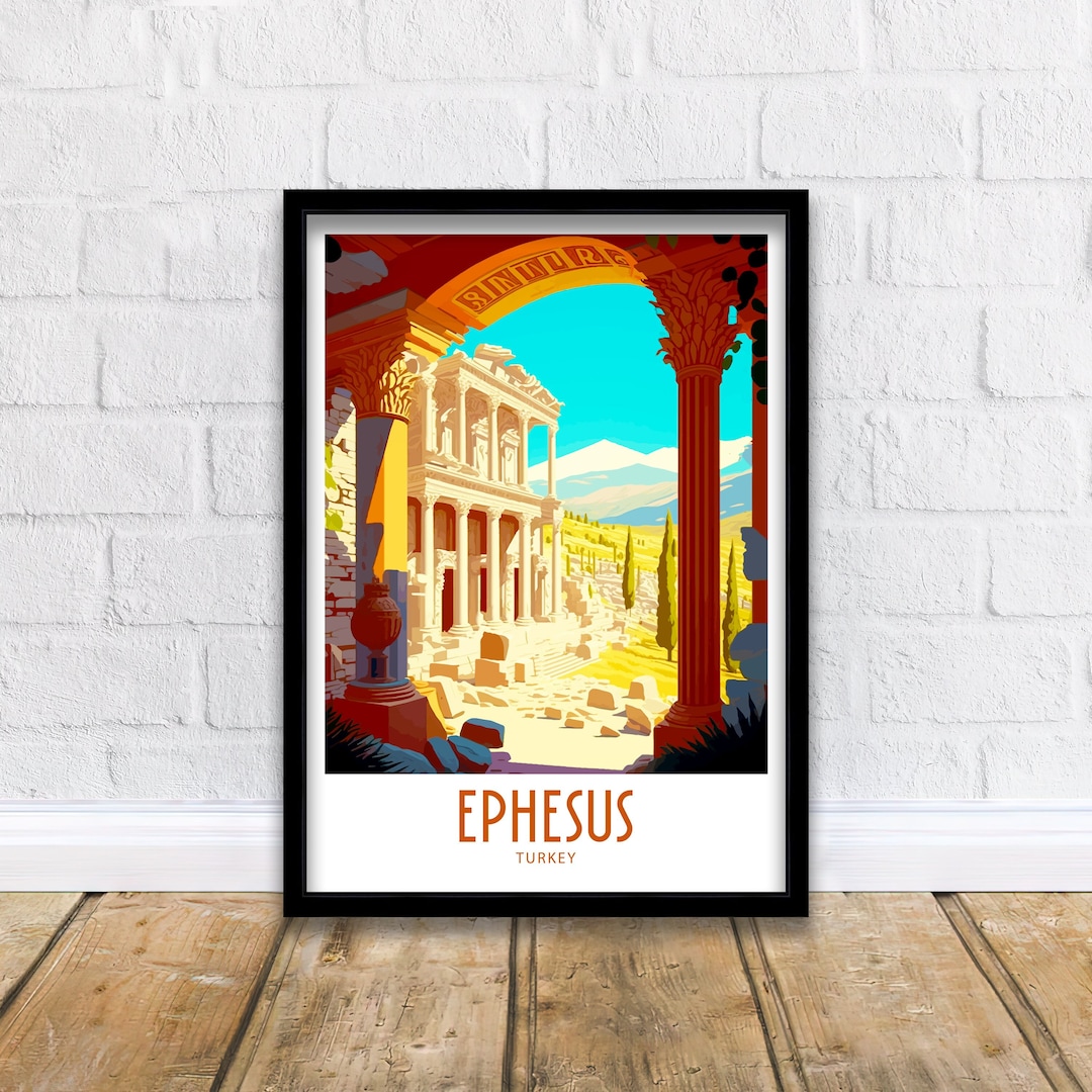 Ephesus Travel Print Wall Art Ephesus Turkey Travel Poster Gift Ephesus ...