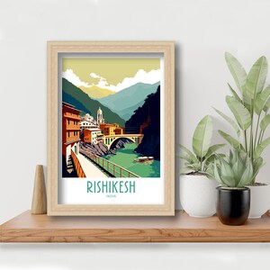Rishikesh India Travel Print Wall Art Rishikesh India Travel Poster ...