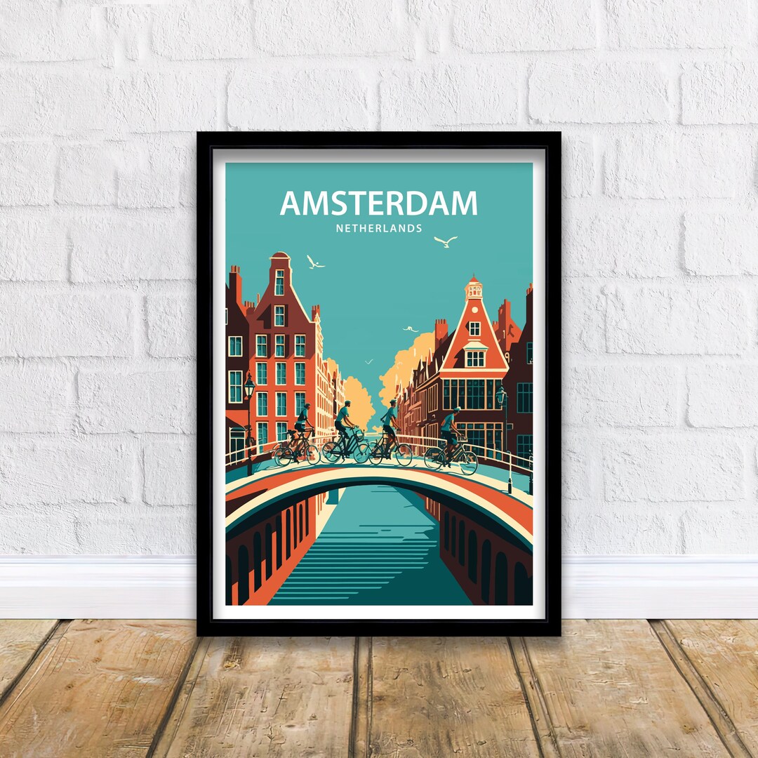Amsterdam Art Print | Amsterdam Poster | Amsterdam Print | Amsterdam ...