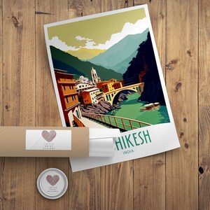 Rishikesh India Travel Print Wall Art Rishikesh India Travel Poster ...