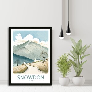Snowdon Travel Print Wall Art Snowdon Travel Poster Gift for Snowdon ...