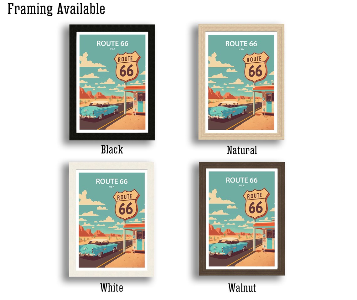 Route 66 Art Print | Route 66 | Route 66 Wall Decor| Route 66 Print ...