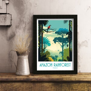 Amazon Rainforest Travel Print| Rainforest | Amazon Rainforest Poster ...