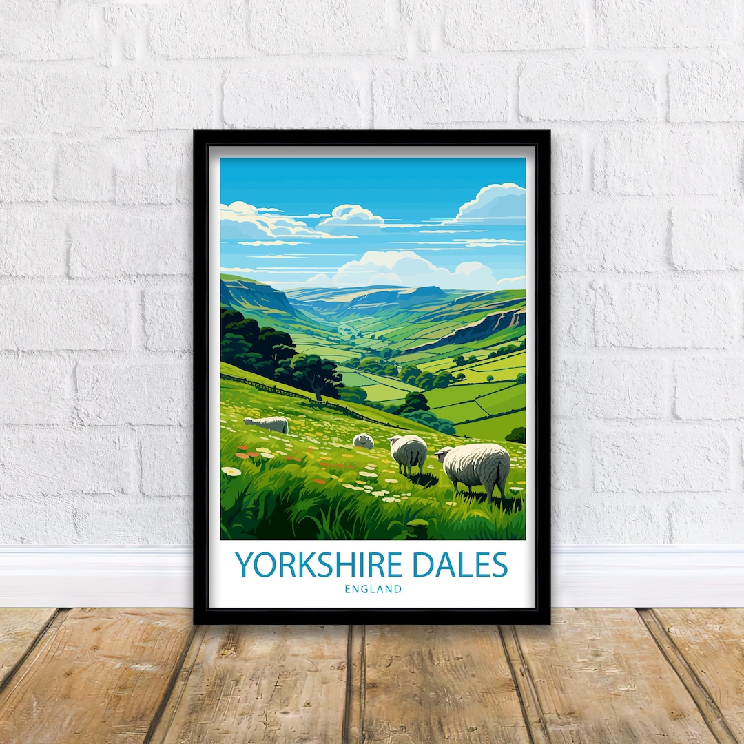 Yorkshire Dales Travel Print Yorkshire Dales Wall Decor UK Yorkshire ...