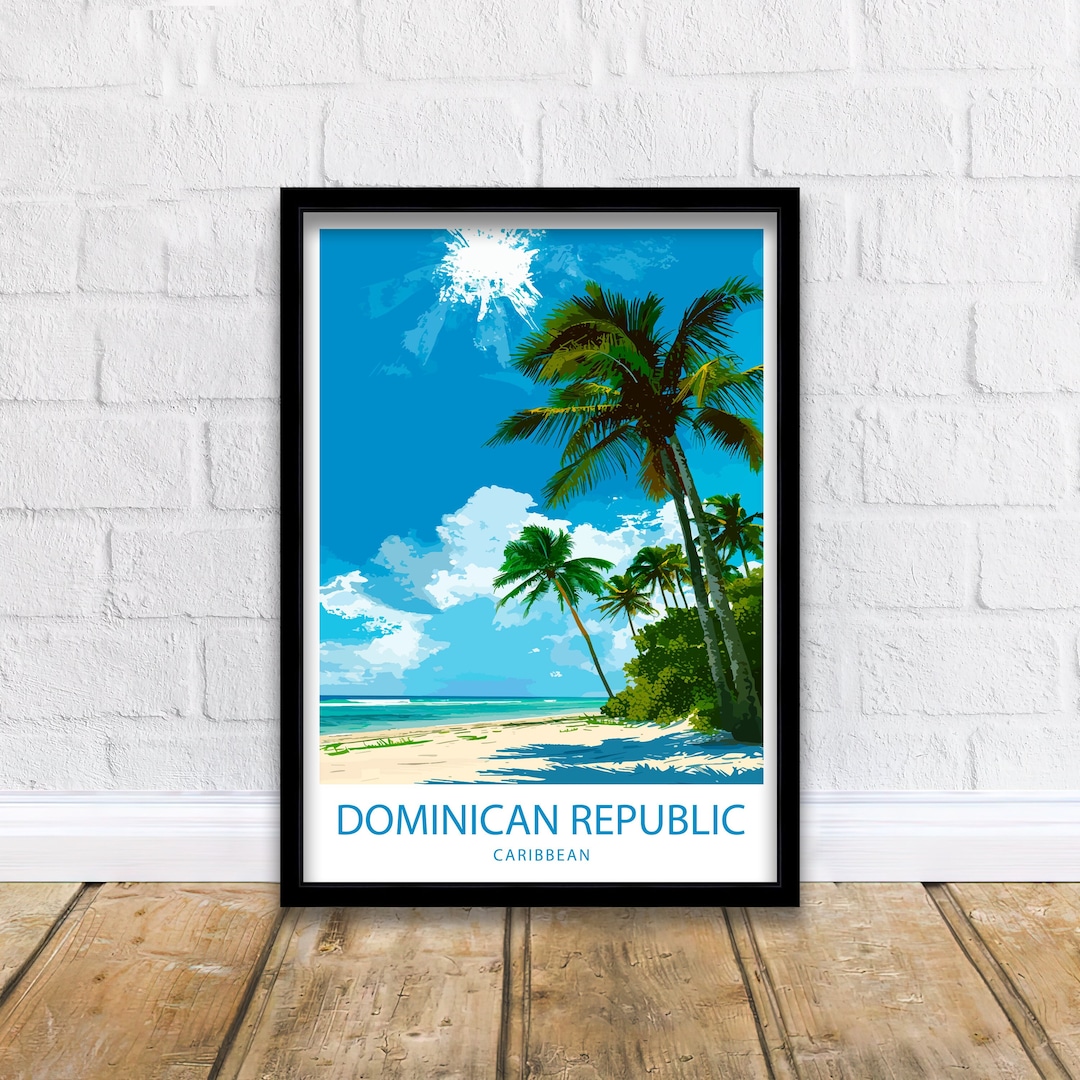 Dominican Republic Travel Print Dominican Wall Decor Caribbean ...
