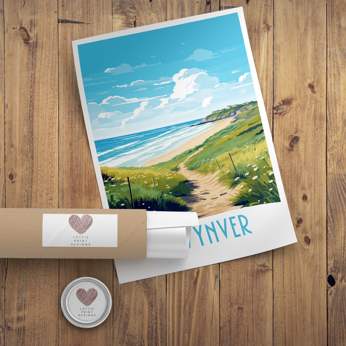 Gwynver Travel Print Gwynver Cornwall Poster Home Décor Gwynver ...