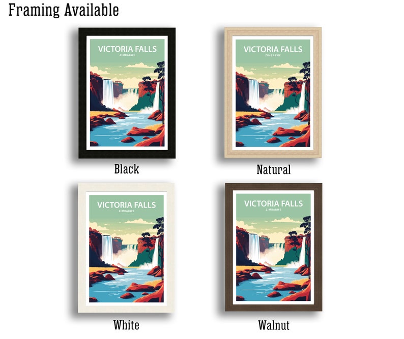 Victoria Falls Art Print Victoria Falls Poster Victoria - Etsy