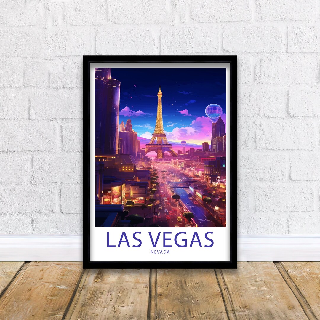 Las Vegas Print Las Vegas Nevada Poster Home Décor Las Vegas Nevada Art ...