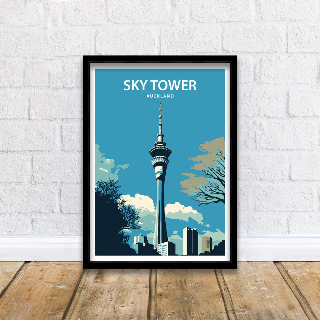 Sky Tower Art Print | Auckland Poster | Auckland Print | New Zealand ...