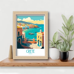 Crete Travel Print Crete Greece Poster Home Décor Crete Greece Art ...