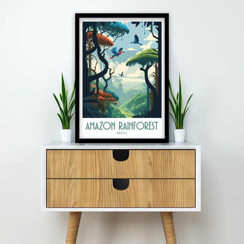 Amazon Rainforest Travel Print| Rainforest | Amazon Rainforest Poster ...