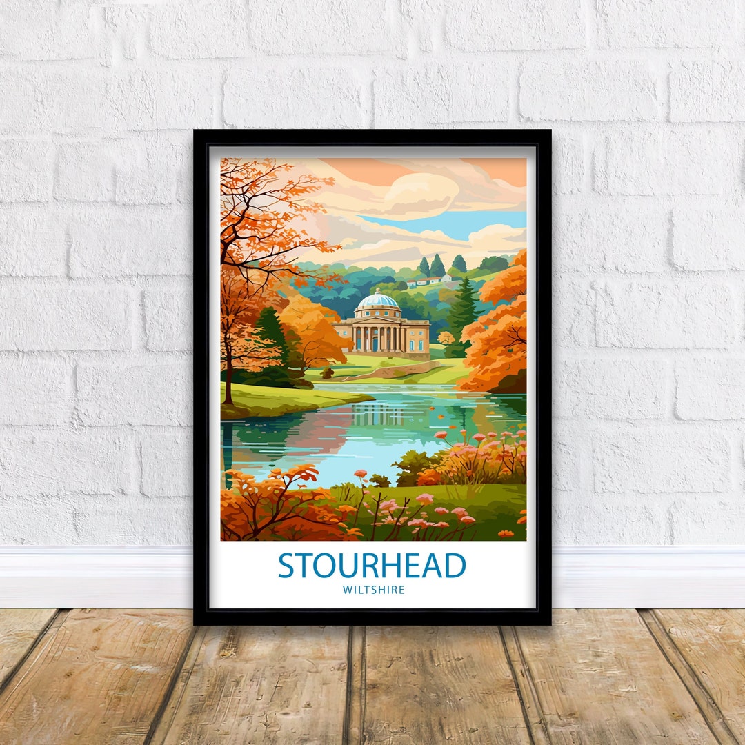 Stourhead Travel Print Stourhead Wall Decor UK Stourhead Art Stourhead ...