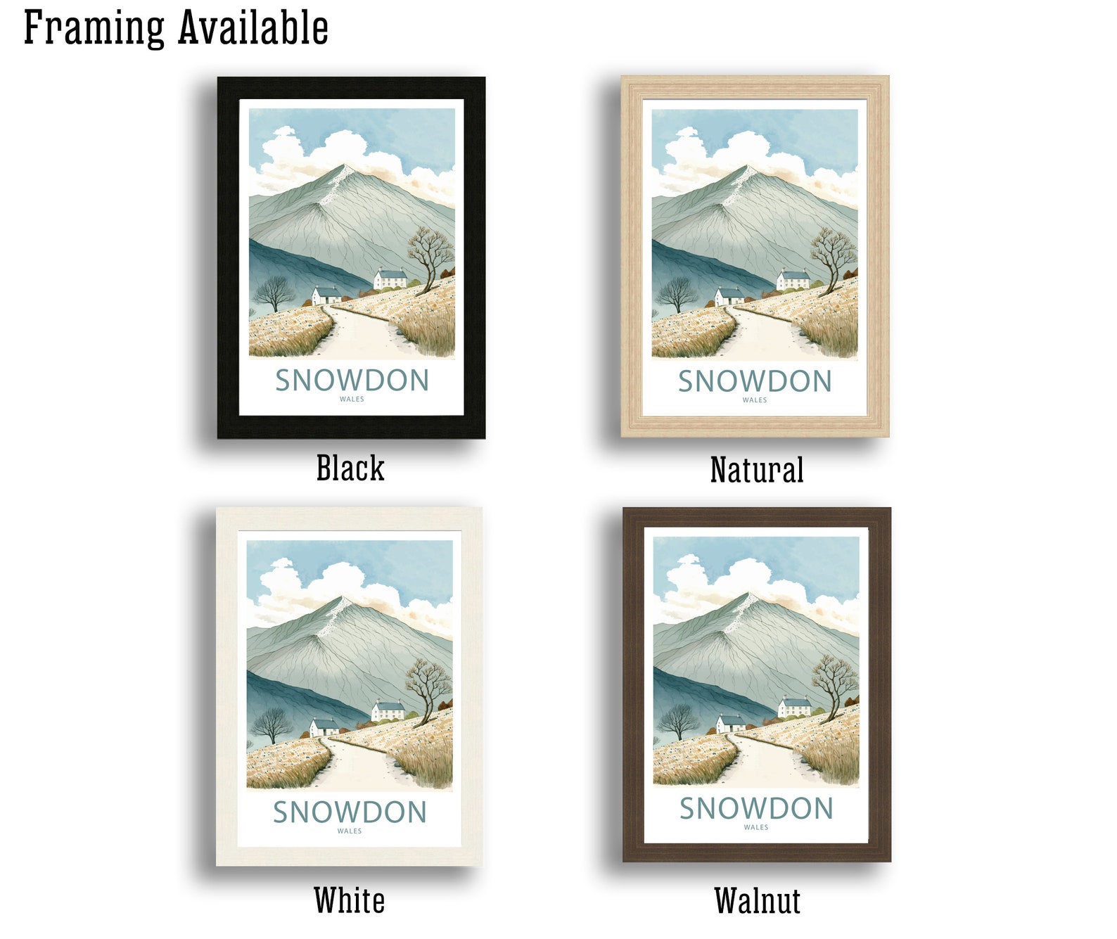 Snowdon Travel Print Wall Art Snowdon Travel Poster Gift for Snowdon ...