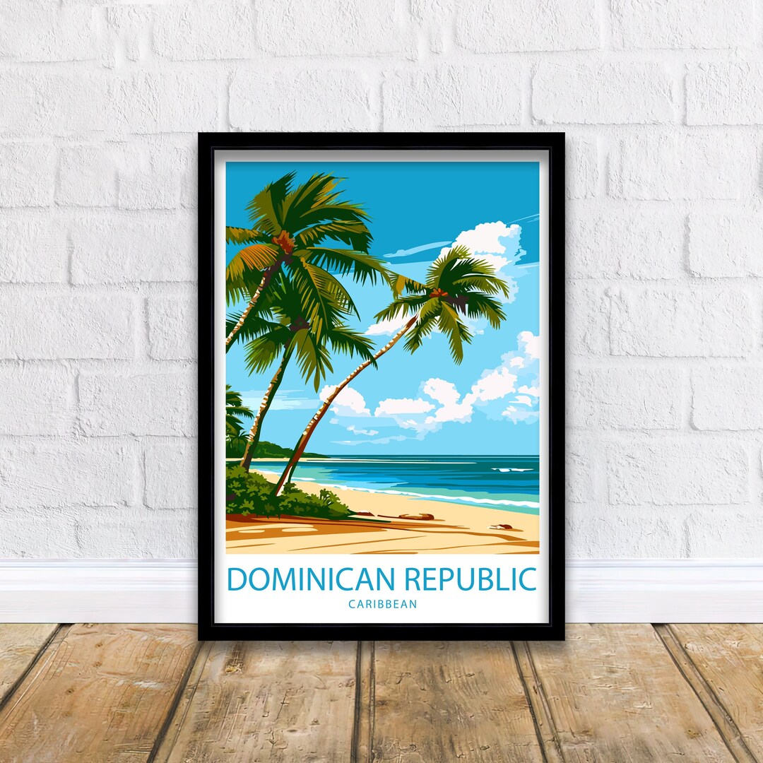 Dominican Republic Travel Print Dominican Wall Decor Caribbean ...
