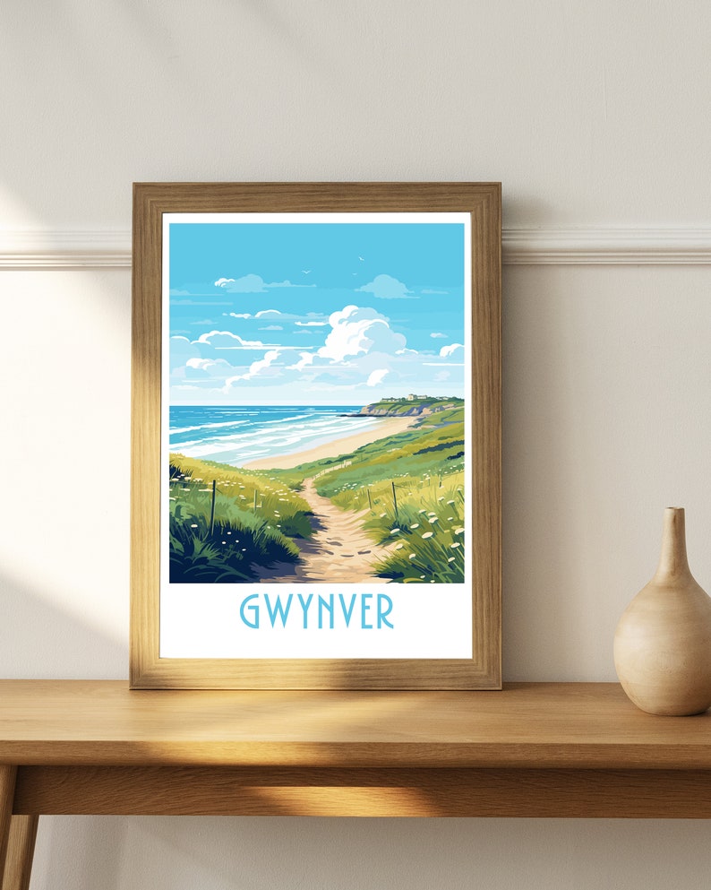 Gwynver Travel Print Gwynver Cornwall Poster Home Décor Gwynver ...