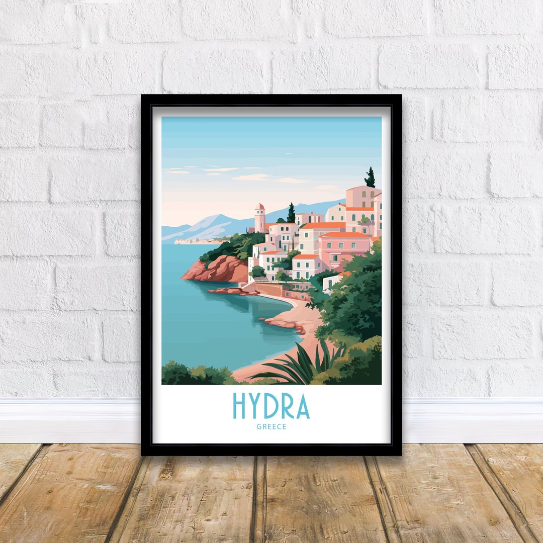 Hydra Travel Print Hydra Greece Poster Home Décor Hydra Greece Print ...