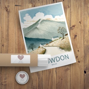 Snowdon Travel Print Wall Art Snowdon Travel Poster Gift for Snowdon ...