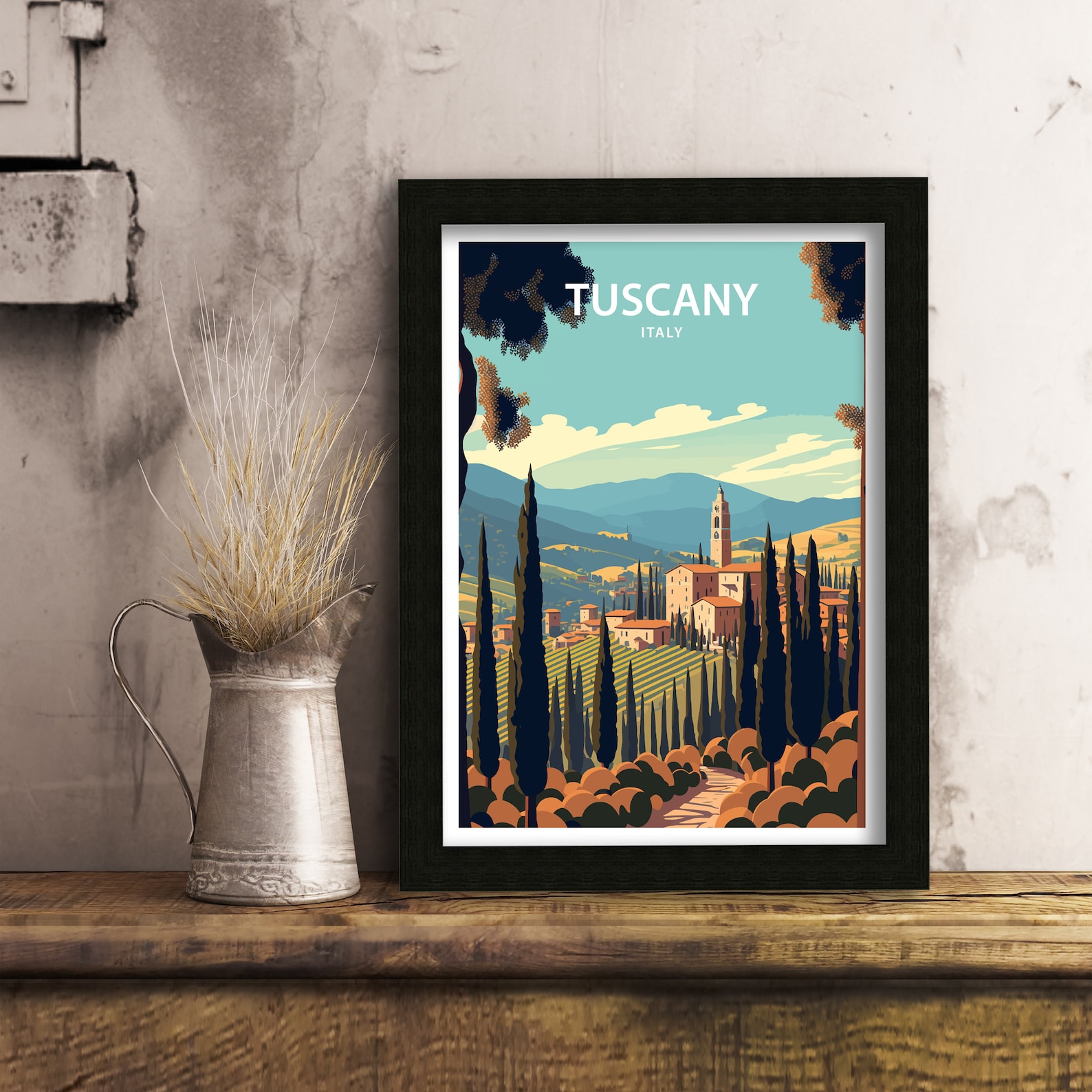 Tuscany Art Print | Tuscany Print | Italy Wall Art | Italy Poster ...