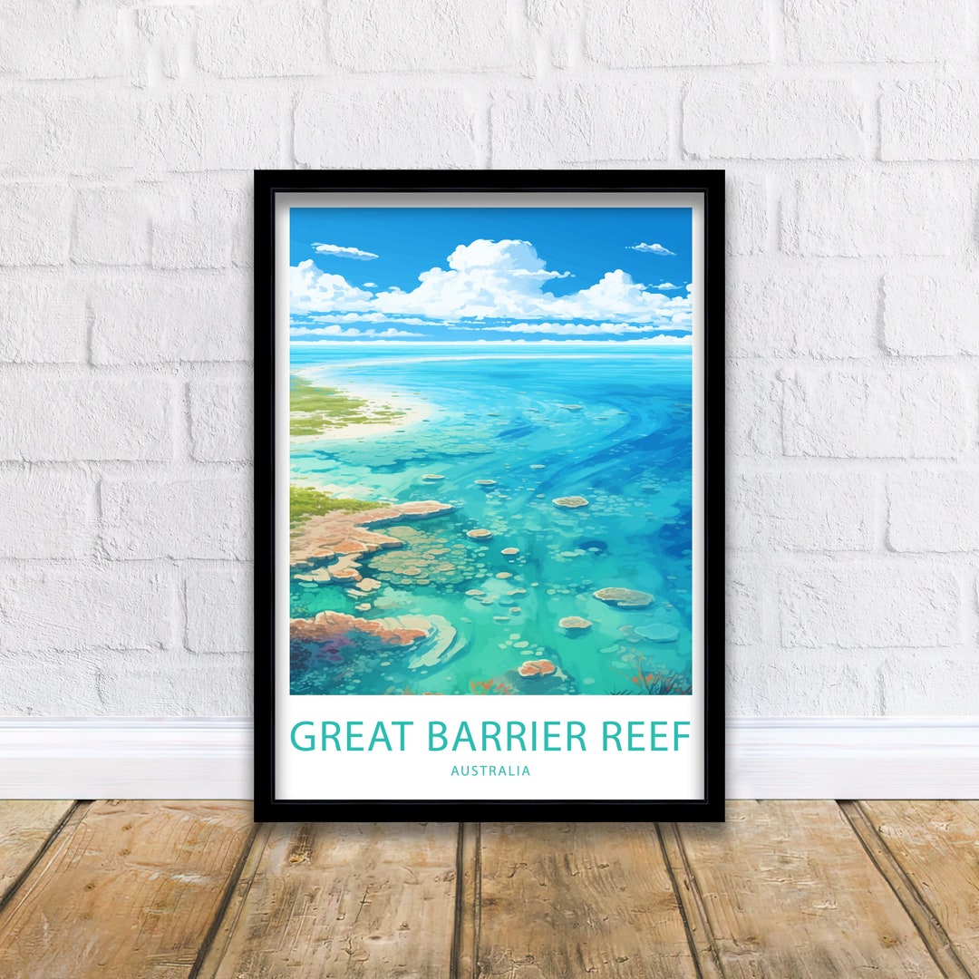 Great Barrier Reef Print Great Barrier Reef Poster Home Décor Great ...