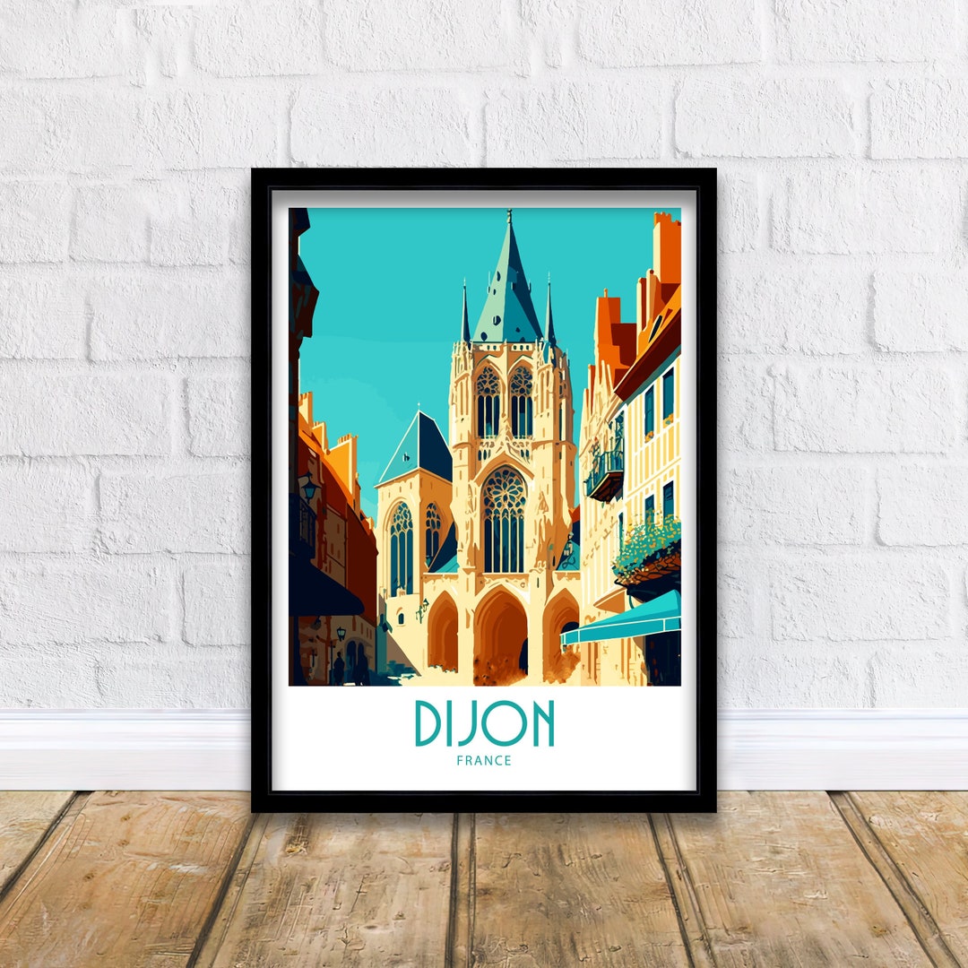 Dijon Travel Print Dijon France Poster Home Décor Dijon Art Print Dijon ...