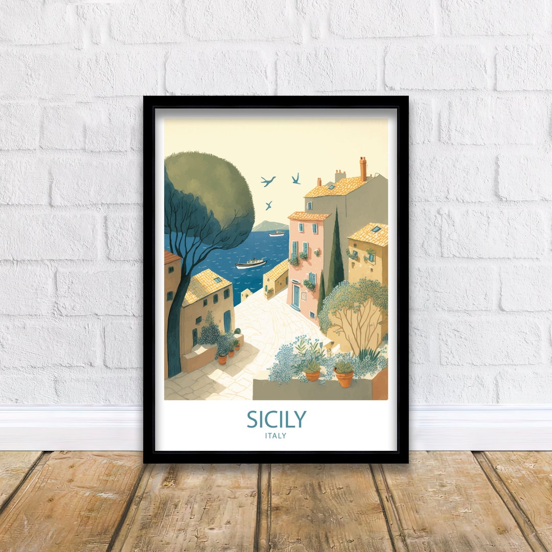 Sicily Art Print | Sicily Wall Art | Sicily Print | Sicily Poster ...