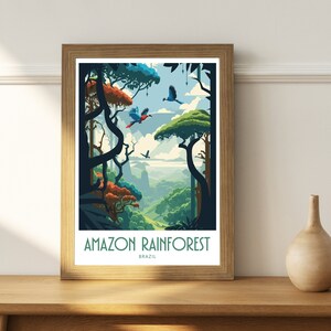 Amazon Rainforest Travel Print| Rainforest | Amazon Rainforest Poster ...