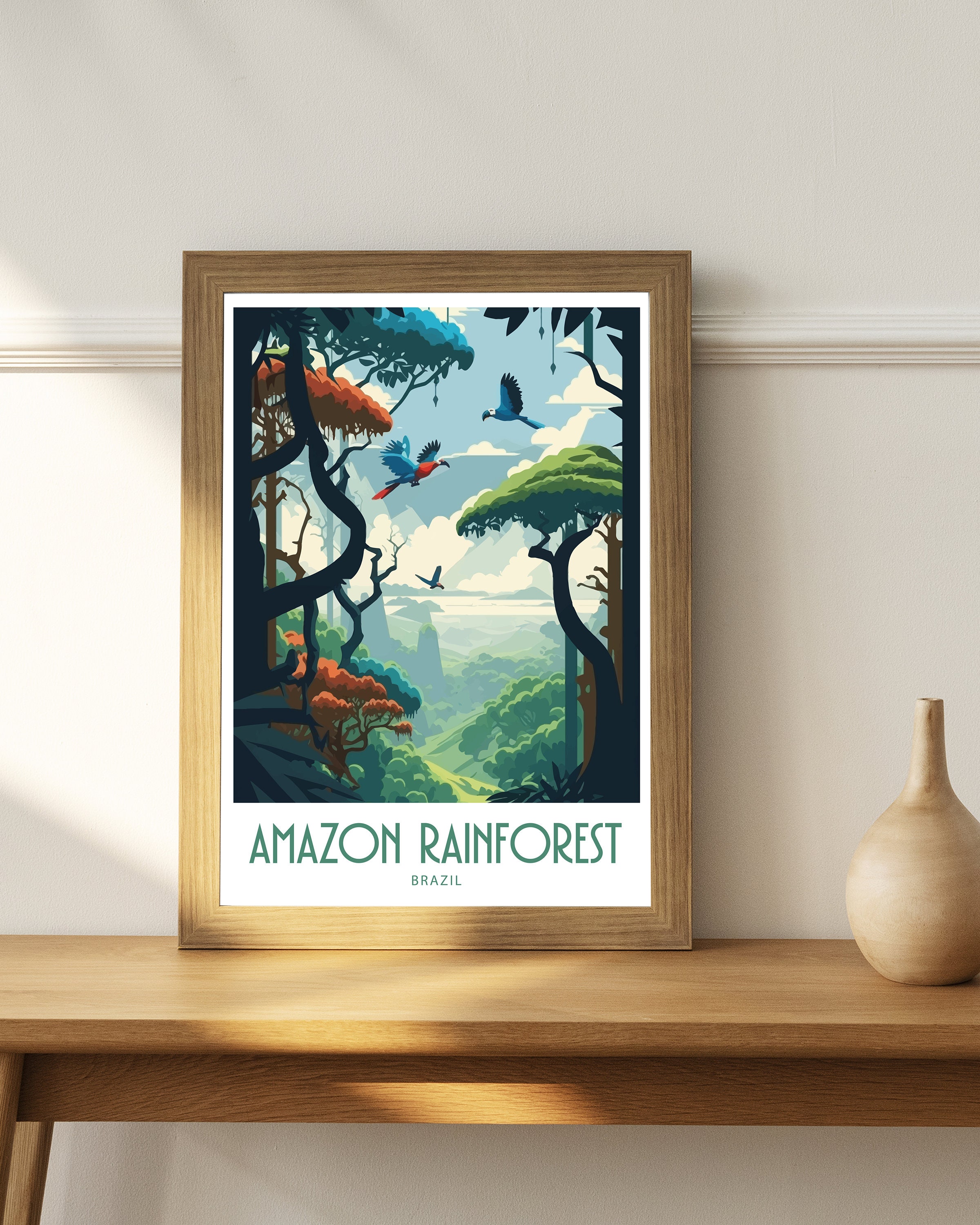 Amazon Rainforest Travel Print| Rainforest | Amazon Rainforest Poster ...