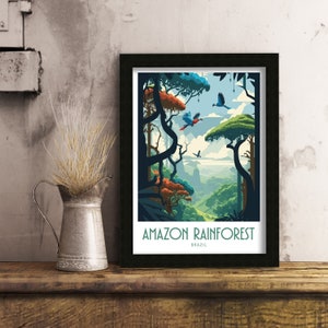 Amazon Rainforest Travel Print| Rainforest | Amazon Rainforest Poster ...
