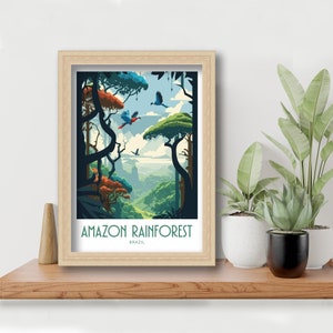 Amazon Rainforest Travel Print| Rainforest | Amazon Rainforest Poster ...