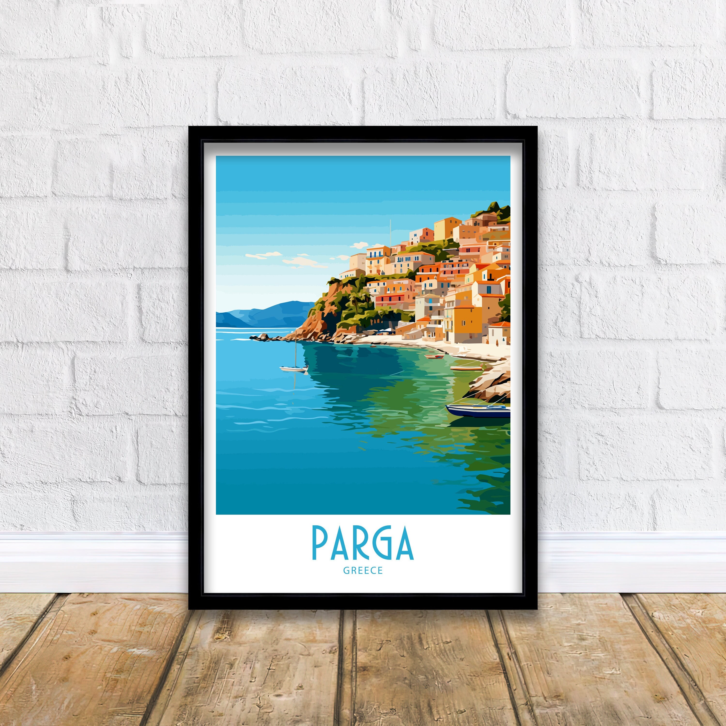 Parga Travel Print Wall Art Parga Wall Hanging Home Décor Parga Gift ...