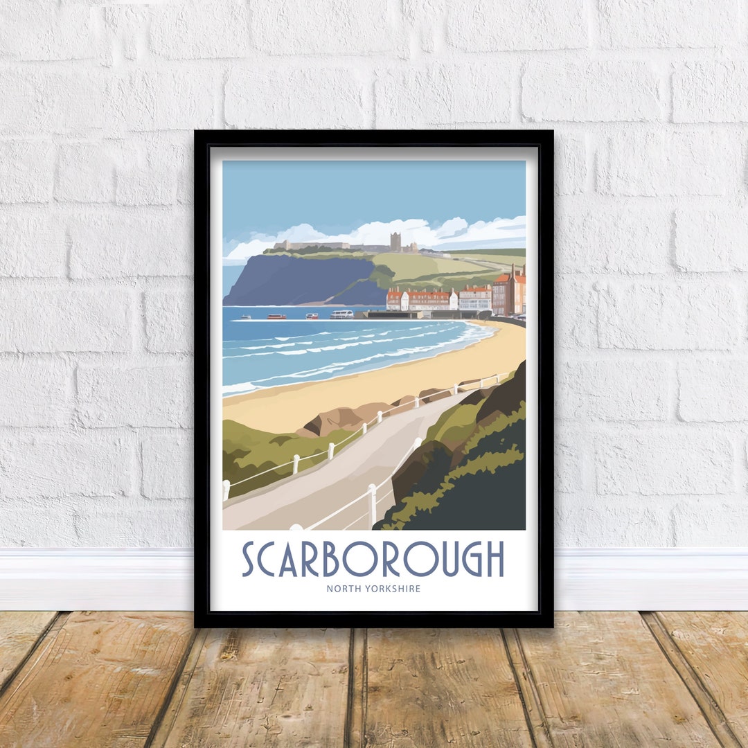 Scarborough Travel Print Wall Art Scarborough Travel Poster Gift for ...
