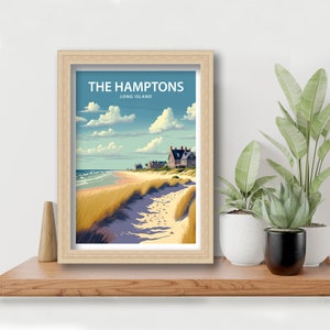 The Hamptons Art Print | the Hamptons Poster | Home Decor | Suffolk ...