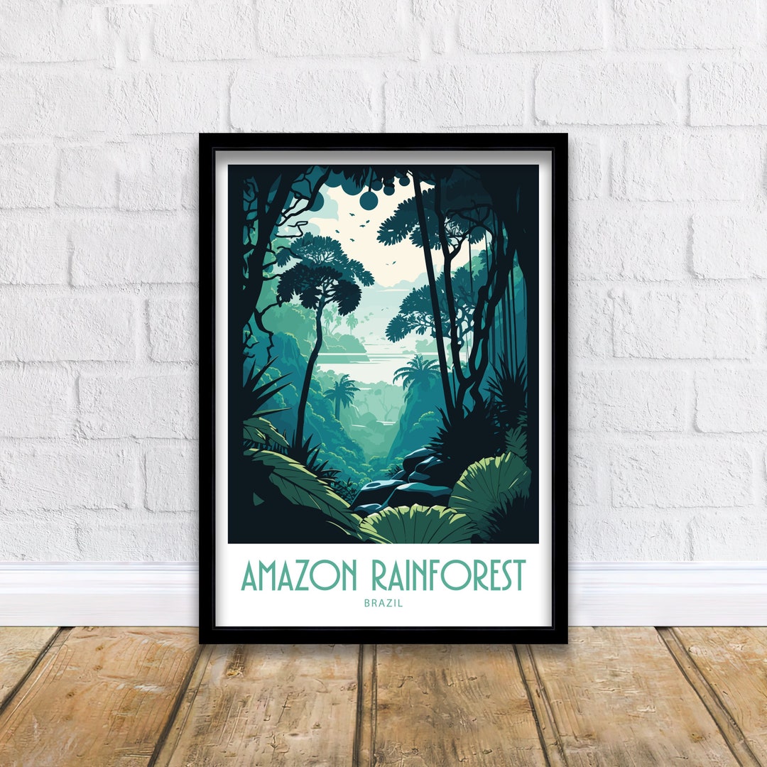 Amazon Rainforest Travel Print| Rainforest | Amazon Rainforest Poster ...