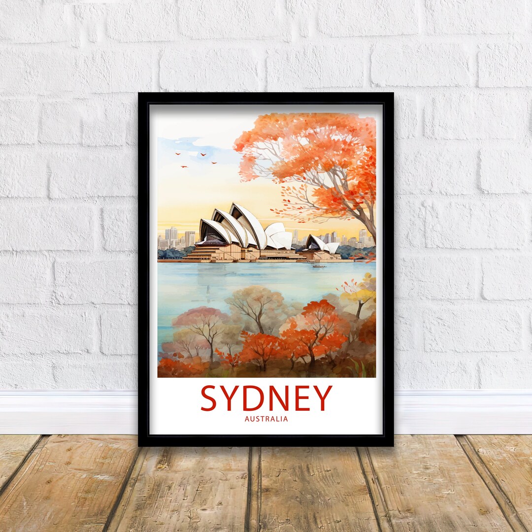 Sydney Opera House Poster Home Décor Sydney Opera House Wall Art Sydney ...