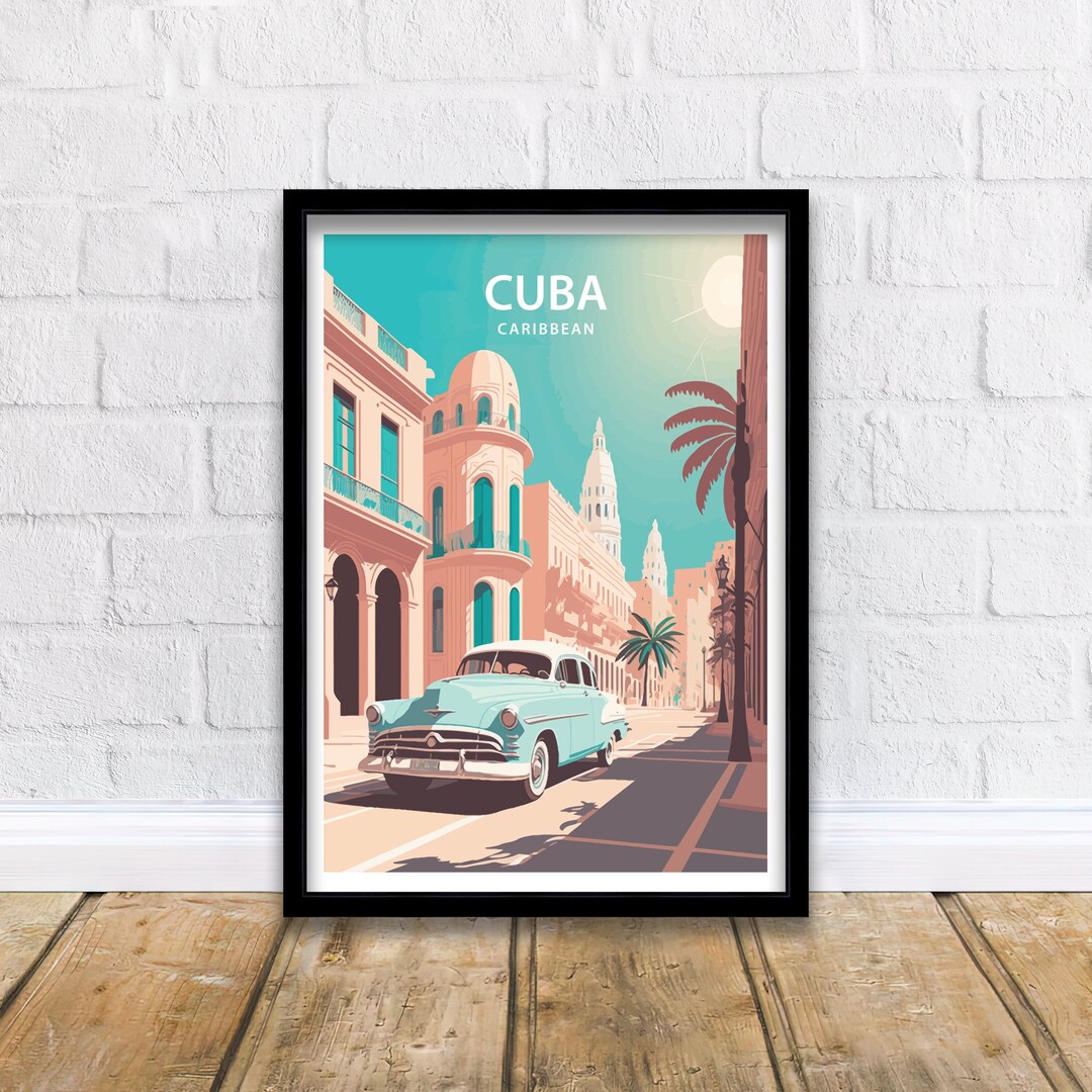 Cuba Art Print | Cuba Art Poster | Cuba Wall Art | Cuba Poster | Cuba ...