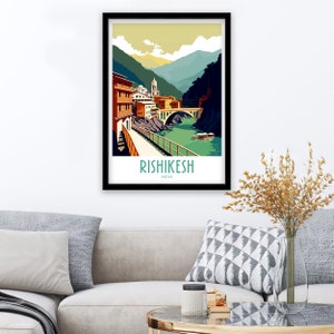 Rishikesh India Travel Print Wall Art Rishikesh India Travel Poster ...