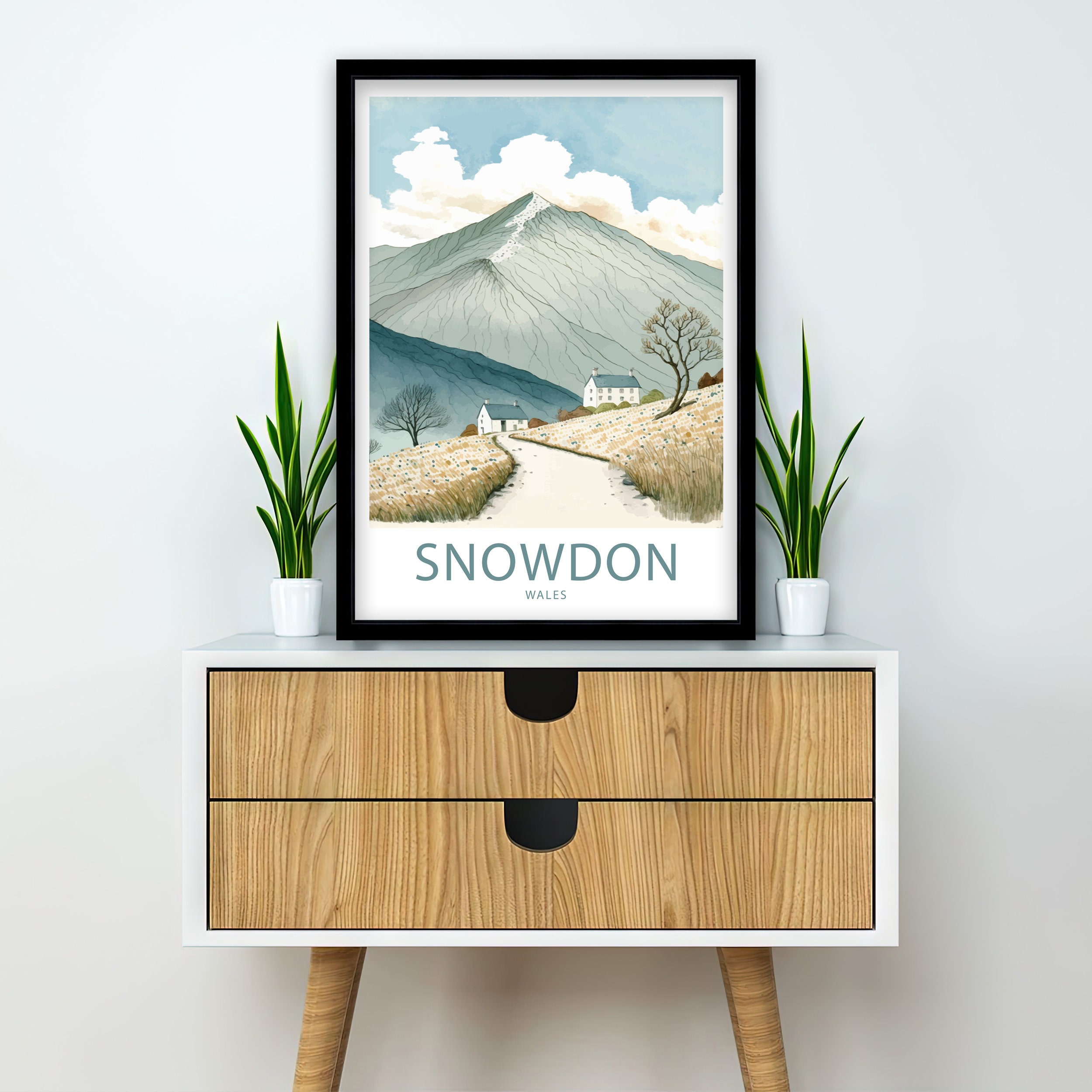 Snowdon Travel Print Wall Art Snowdon Travel Poster Gift for Snowdon ...