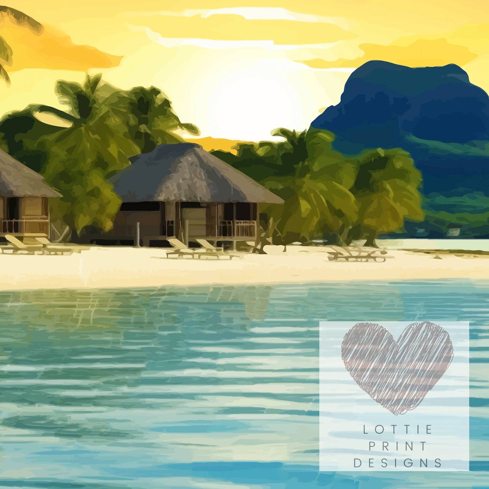 Mauritius Print Mauritius Poster Home Décor Mauritius Indian Ocean Art ...