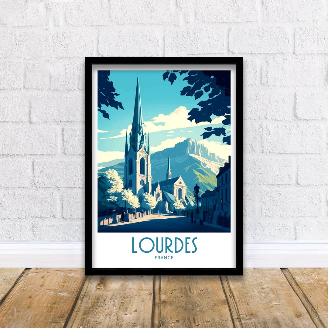 Lourdes Travel Print Lourdes France Poster Home Décor Lourdes France ...