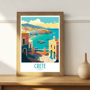 Crete Travel Print Crete Greece Poster Home Décor Crete Greece Art ...