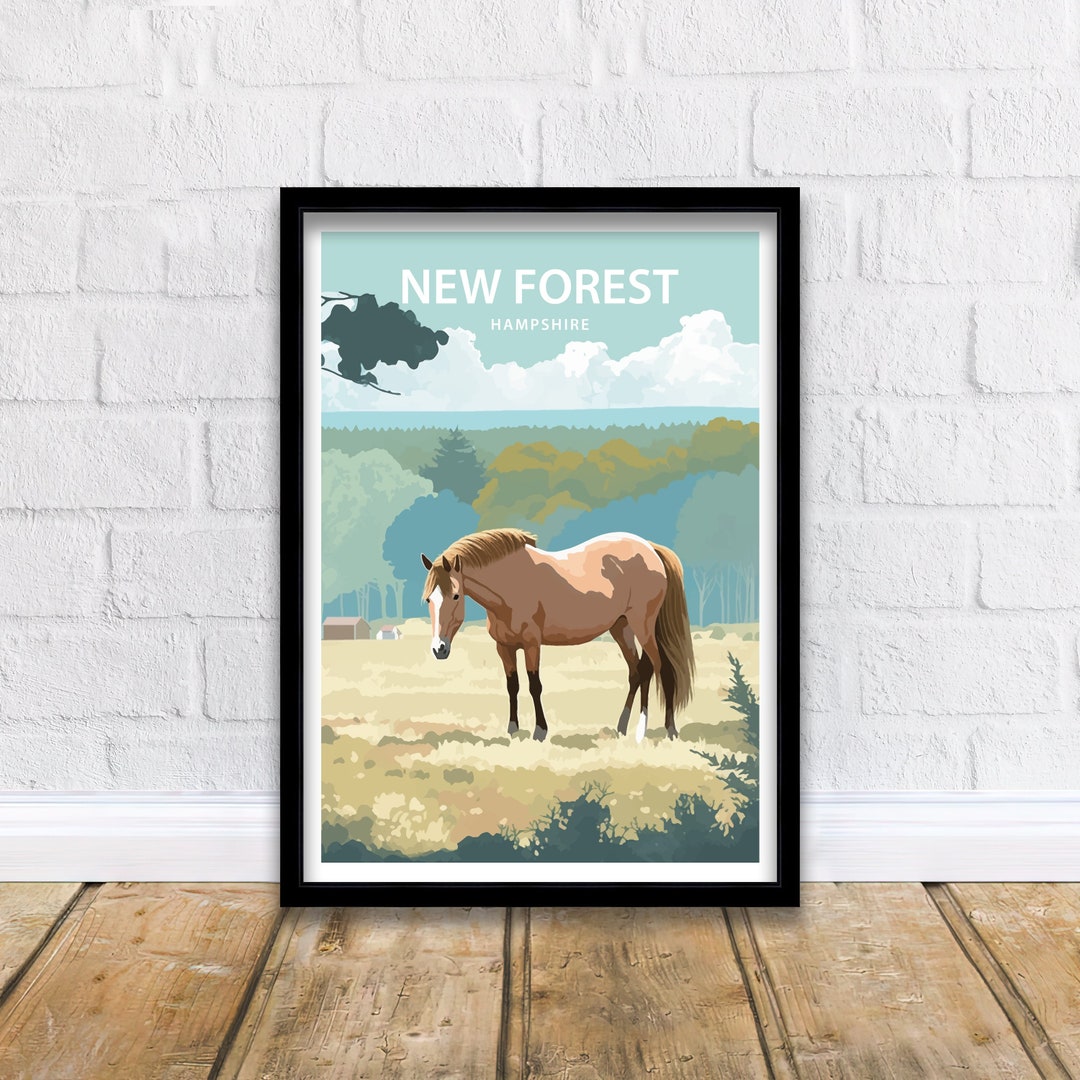 New Forest Art Print | New Forest | Hampshire | National Forest | Pony ...
