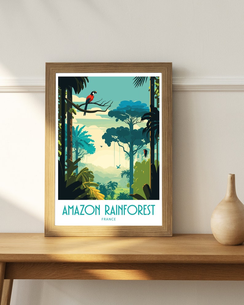 Amazon Rainforest Travel Print| Rainforest | Amazon Rainforest Poster ...
