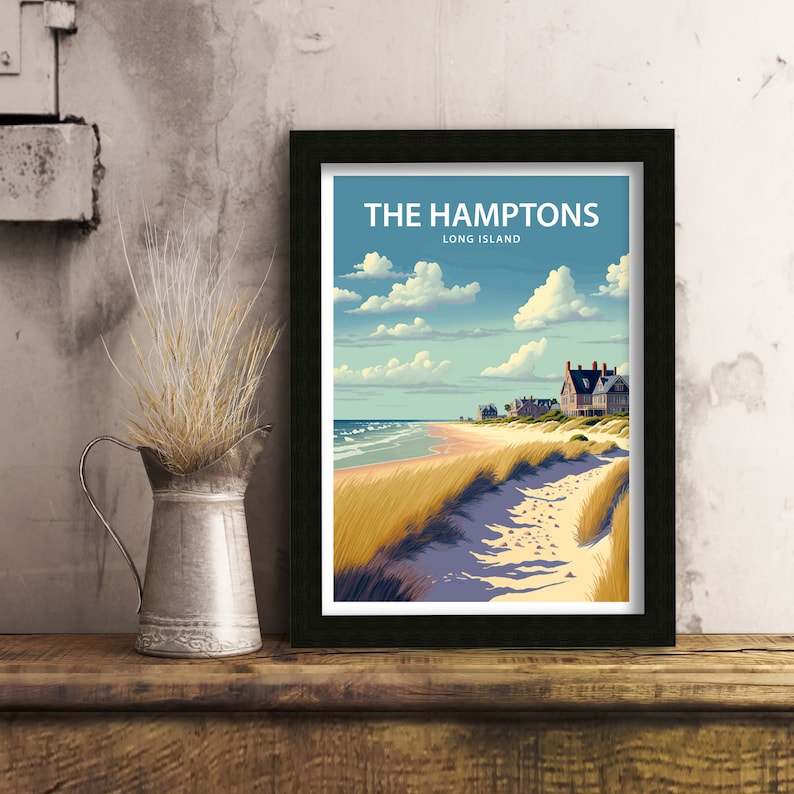 The Hamptons Art Print the Hamptons Poster Home Decor - Etsy