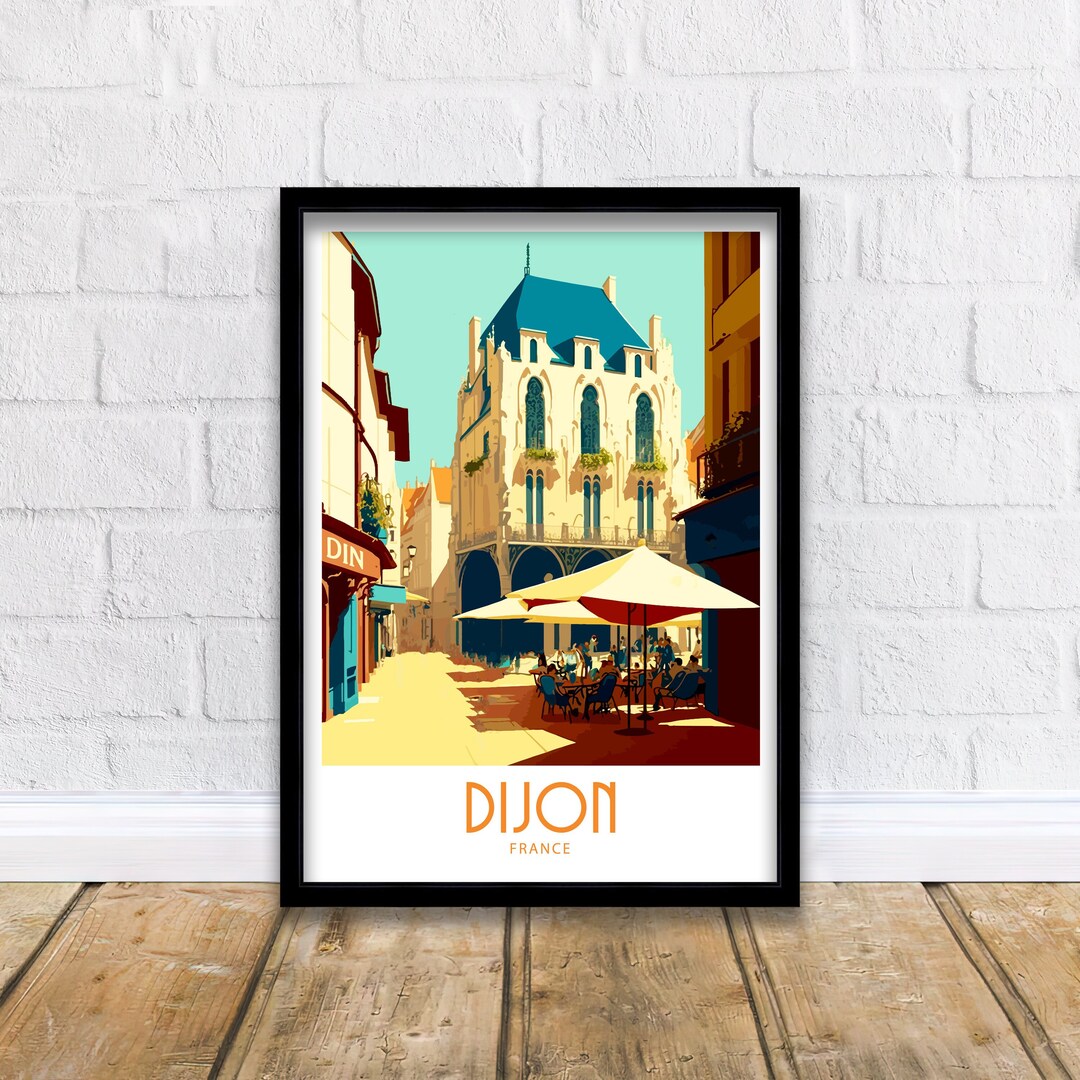 Dijon Travel Print Dijon France Poster Home Décor Dijon Art Print Dijon ...